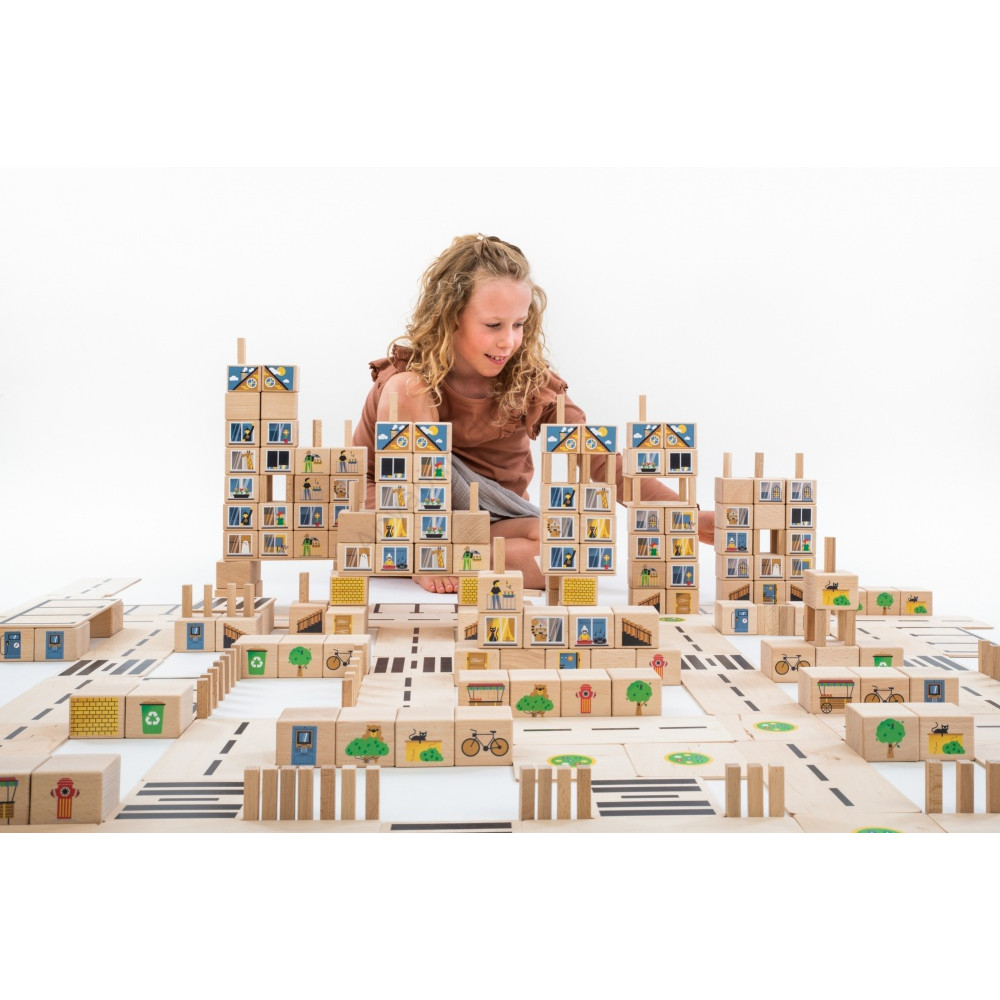 Just Blocks óriás város építőjáték szett 324 db - Anyaparadicsom webáruház